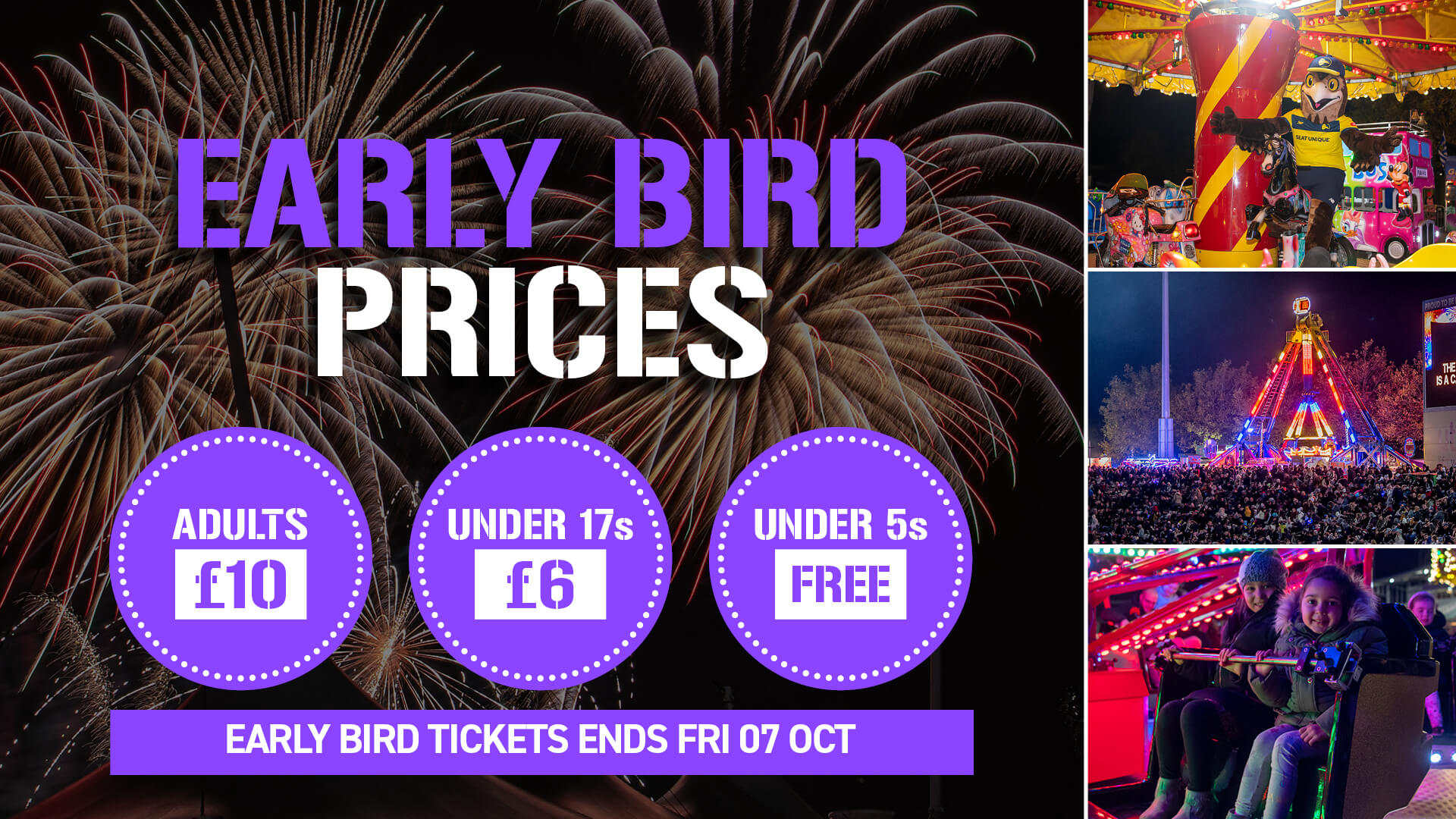 Fireworks Early Bird Tickets Only Available Until Friday 7th October ...